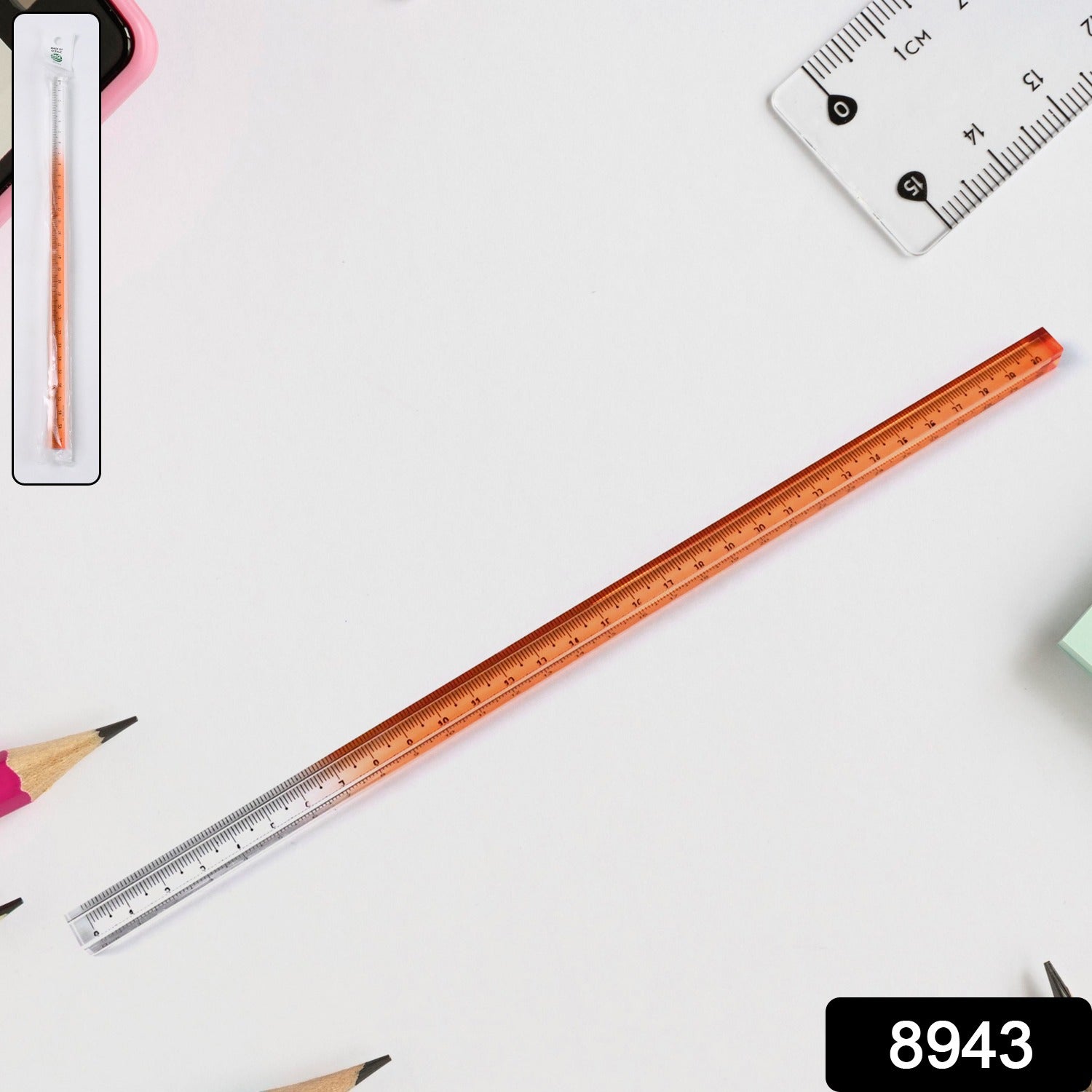 Acrylic Rulers- 30 cm Lengths- Set of Colourful Rulers Set (1 Pc ...