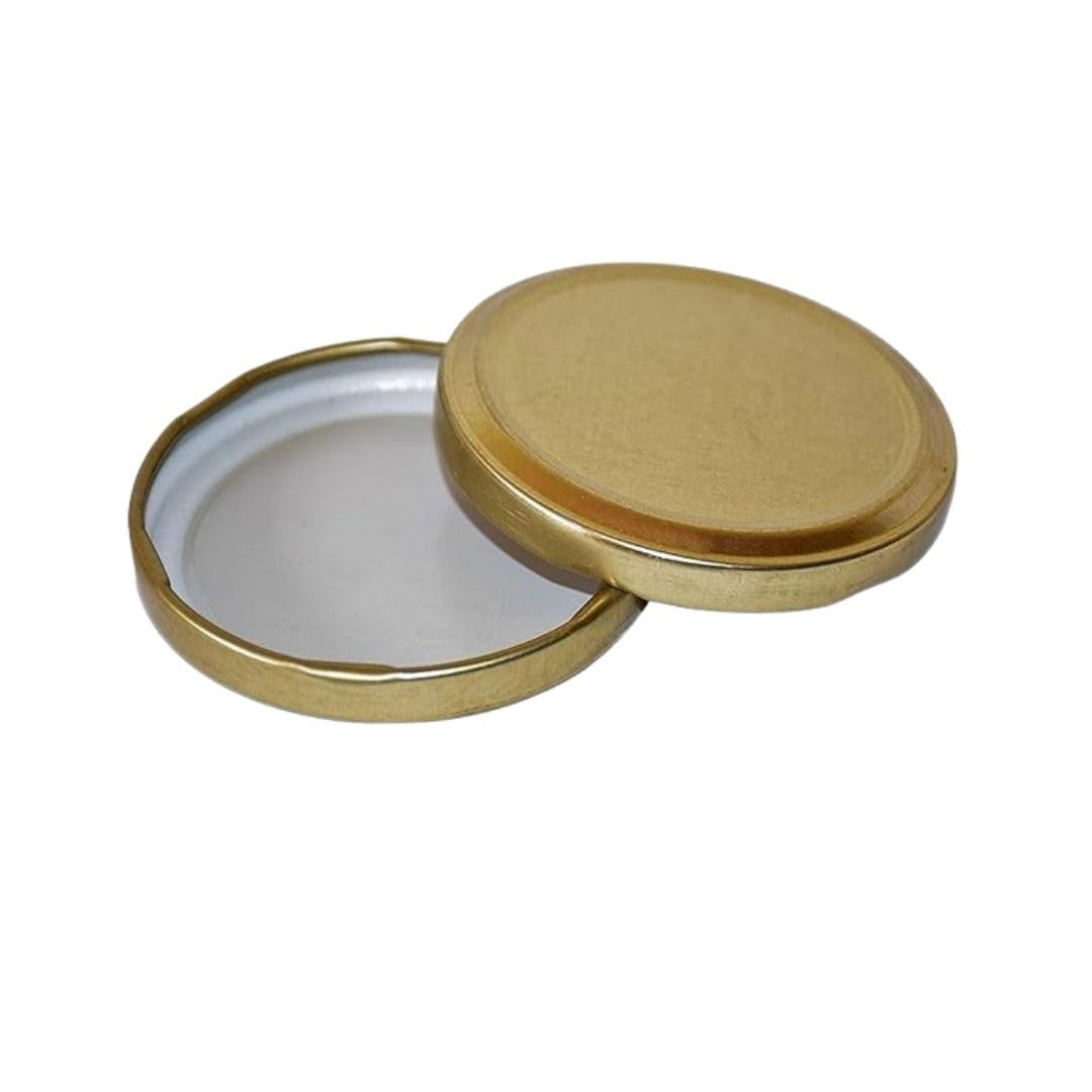 Glass Jars Air-Tight Golden Metal Caps – Stylish Storage for Pantry ...