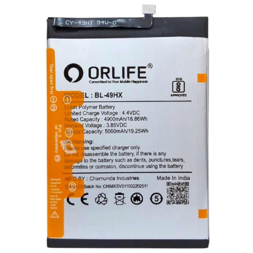Orlife BL49HX Mobile Battery for Infinix Hot 20 5G ( X666/X666B ) ( 1 ...