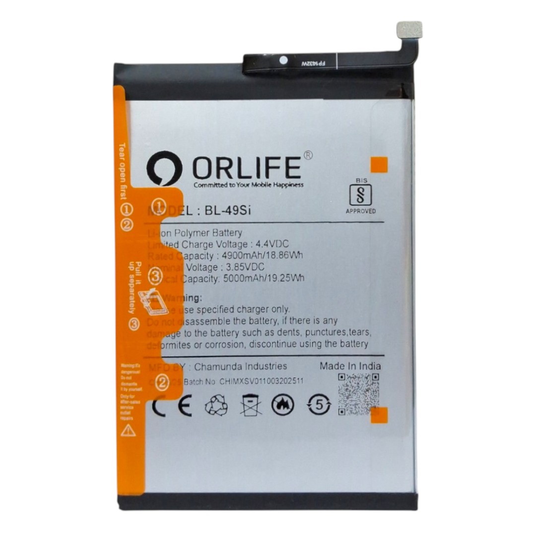 Orlife BL49SI Mobile Battery for itel P55 5G (BL-49SI) ( 1 Year ...