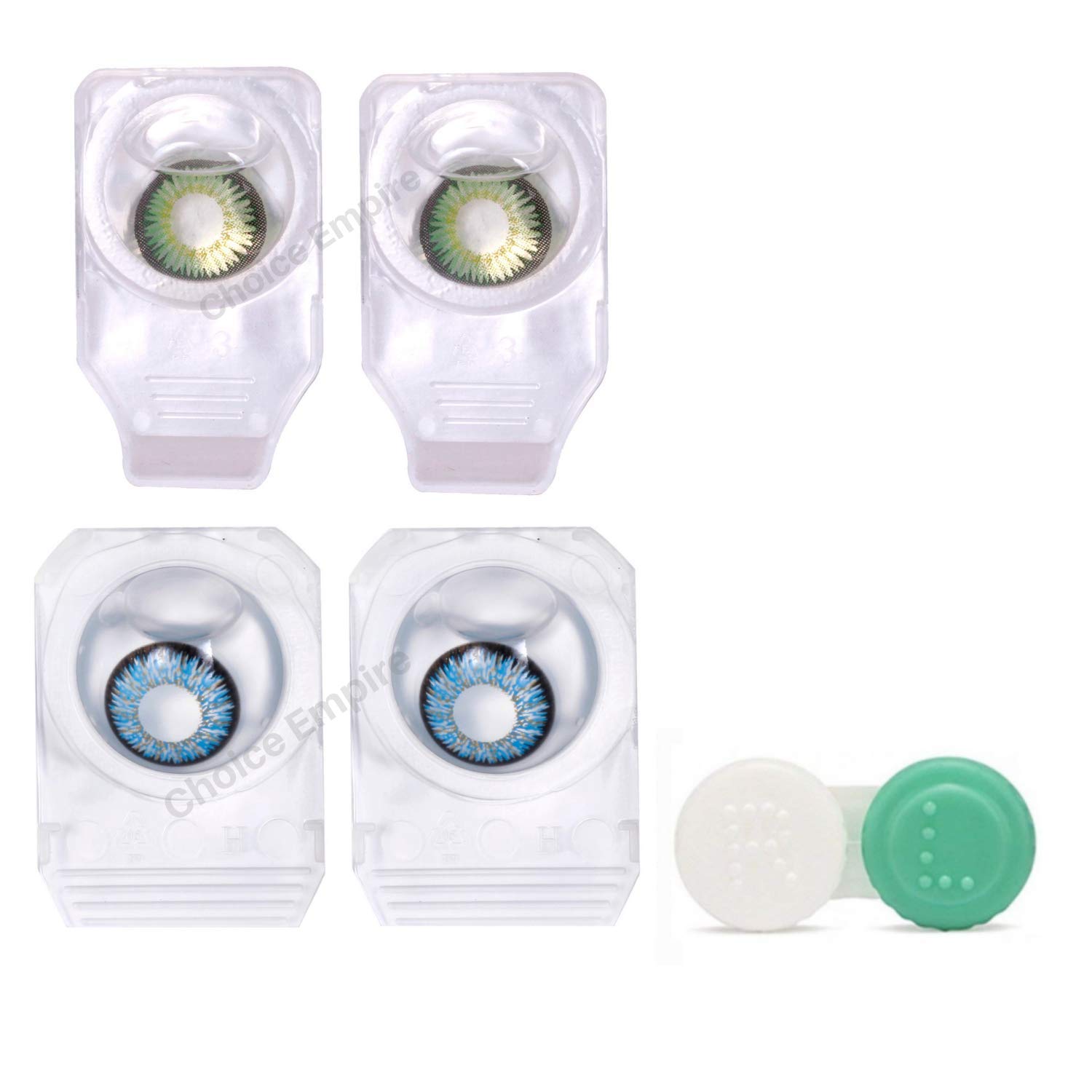 Choice Empire Monthly Colored Contact Lenses Zero Power for Eye Combo ...
